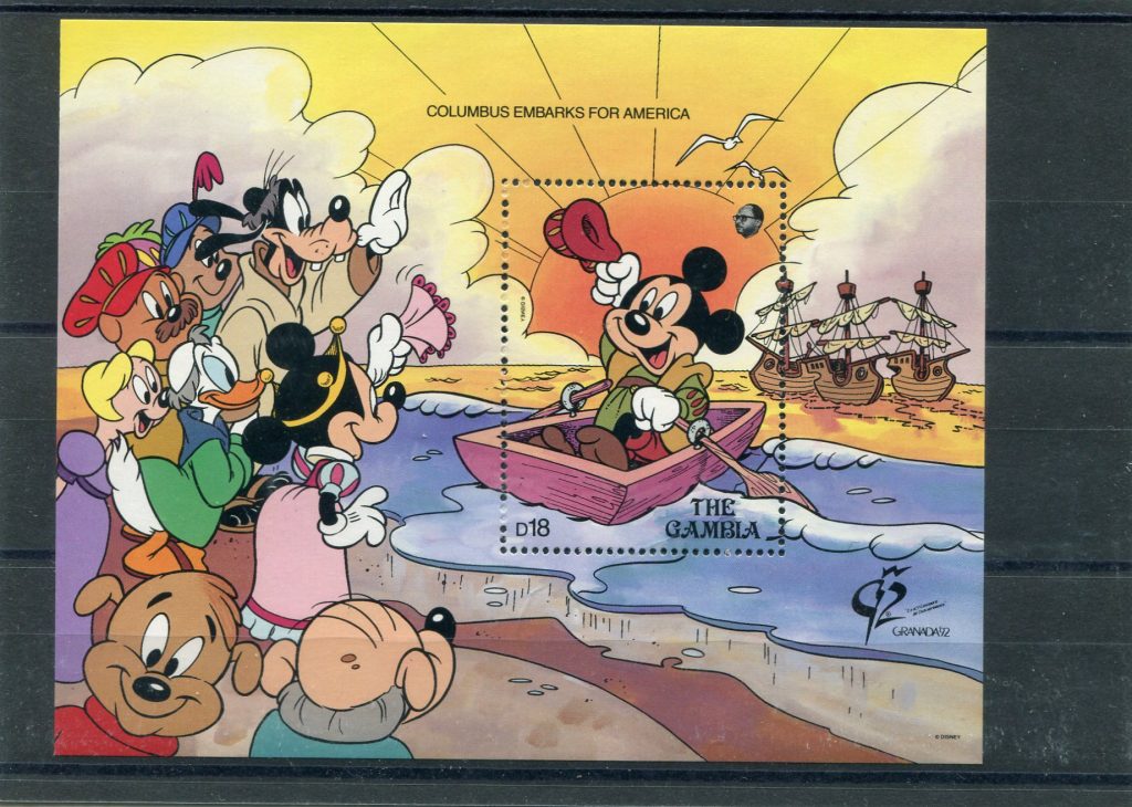 GAMBIA 1992 WALT DISNEY E COLOMBO YV.BF138 – RomanPhil – Filatelia ...