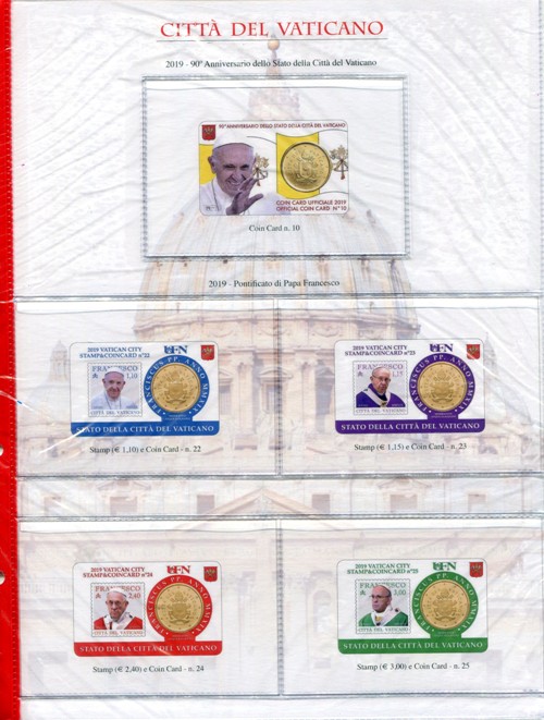 FOGLI COIN CARD VATICANO - ABAFIL - RomanPhil - Filatelia, numismatica ...